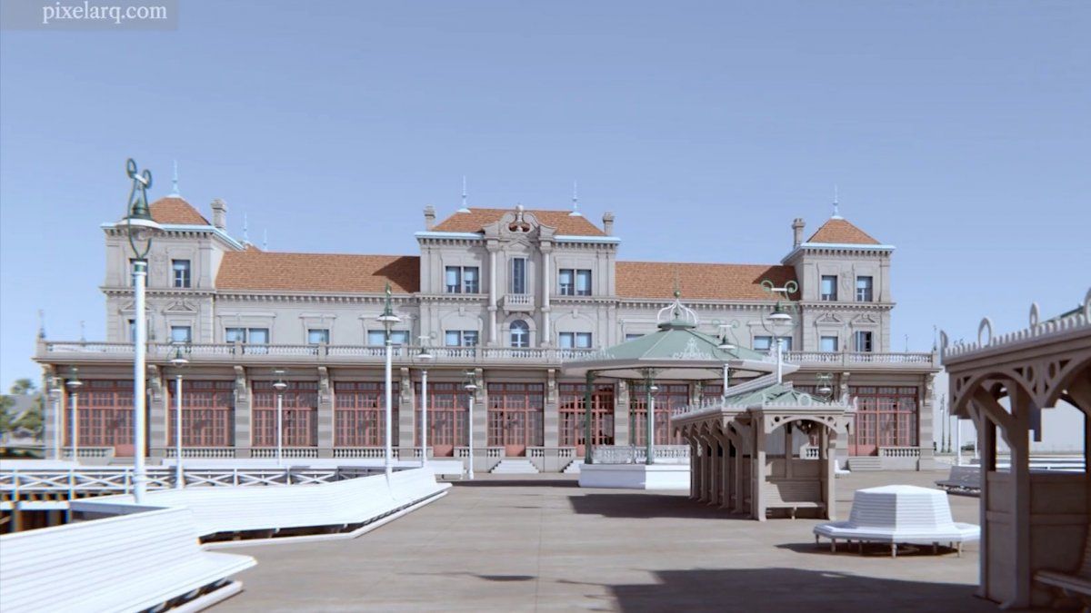 Así se veía el Hotel de los Pocitos a comienzos del siglo XX; un ...