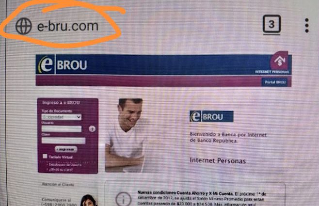 Alertan por página de e-BROU falsa y recomiendan a los usuarios a estar atentos