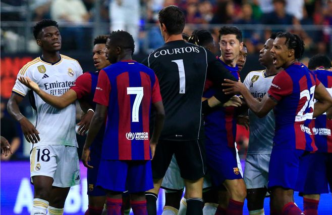 El Barcelona goleó 3-0 al Real Madrid en un caliente clásico en Estados ...