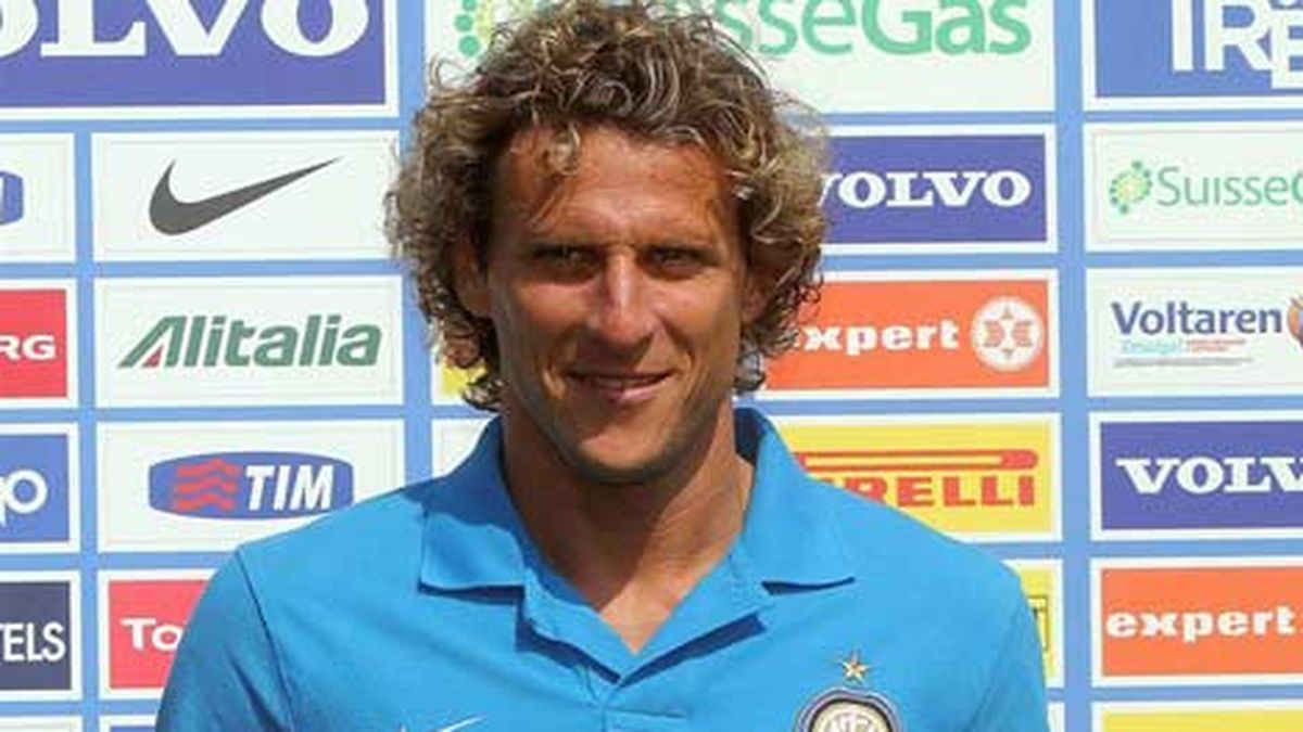 Forlán fue presentado públicamente como jugador del Inter