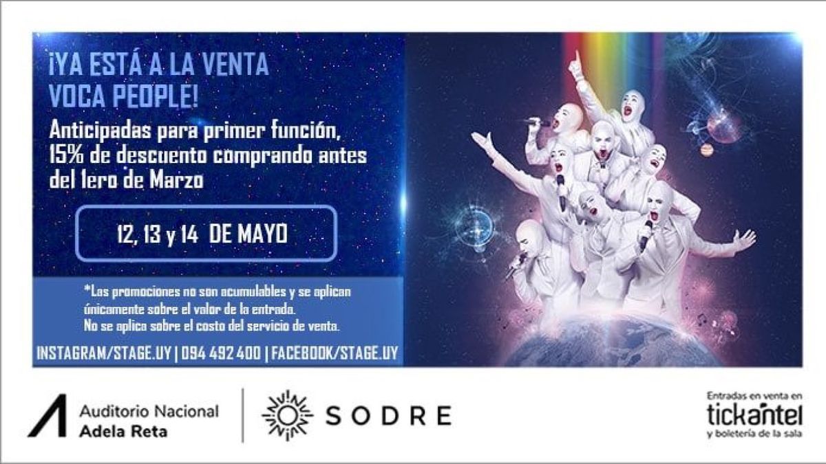 The Voca People vuelve a Uruguay presentando su nuevo show Cosmic Tour