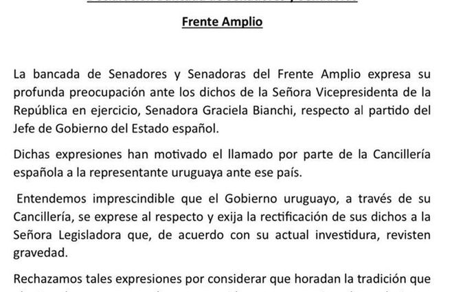 El Fa Reclama Que Cancillería “exija La Rectificación” De Graciela