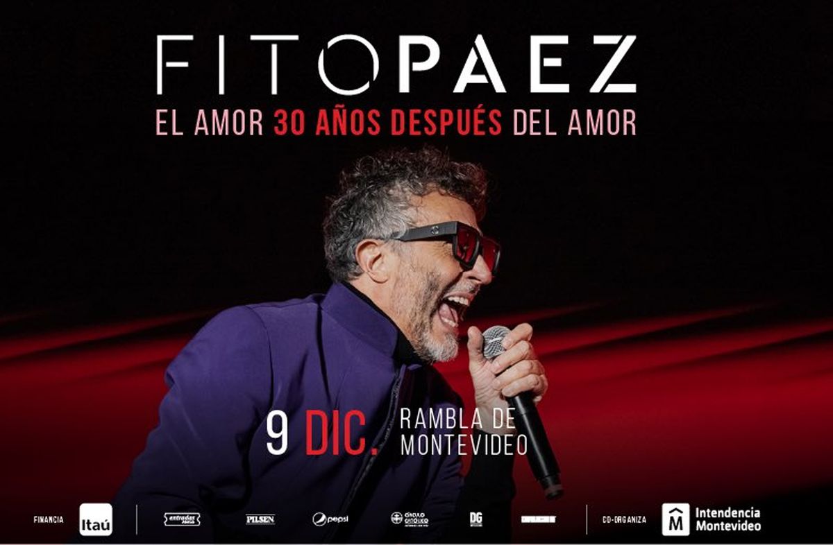 Anuncian show de Fito Páez para el 9 de diciembre en la rambla de Montevideo